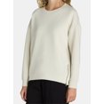 Avia Women's Scuba Knit Crewneck Top with Long Sleeves, Sizes XS-XXXL ...