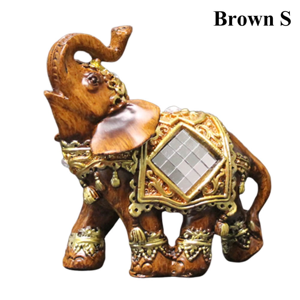 Grandest Birch Elephant Figurine Resin Garden Miniature Craft Gift Home ...