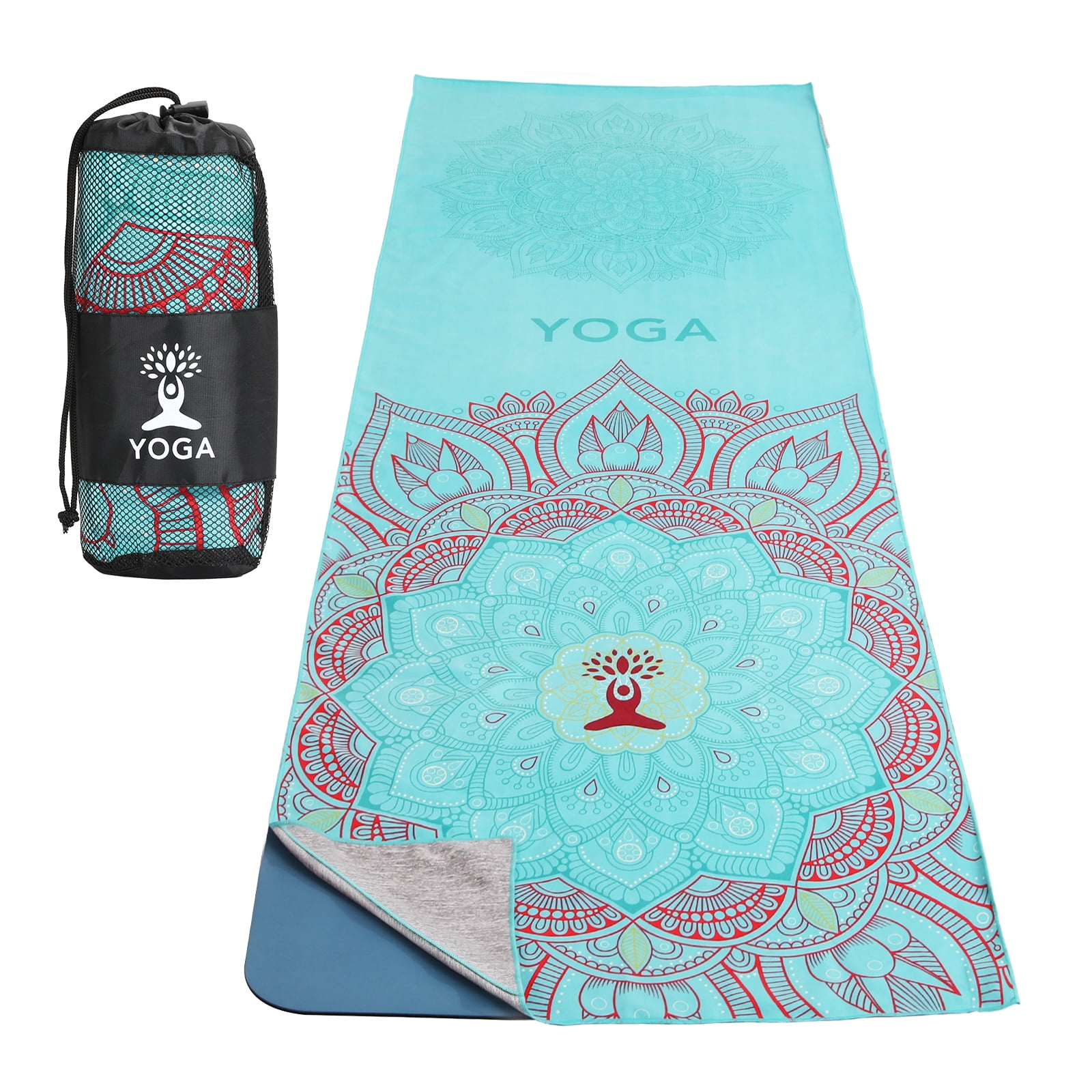 MoKo Yoga Towel, No-Slip Hot Yoga/Pilates Mat Towel with Corner Pocket ...