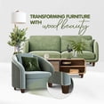 4 in Round Wood Furniture Legs, Adjustable Feet for Couch, Bed, Bench ...