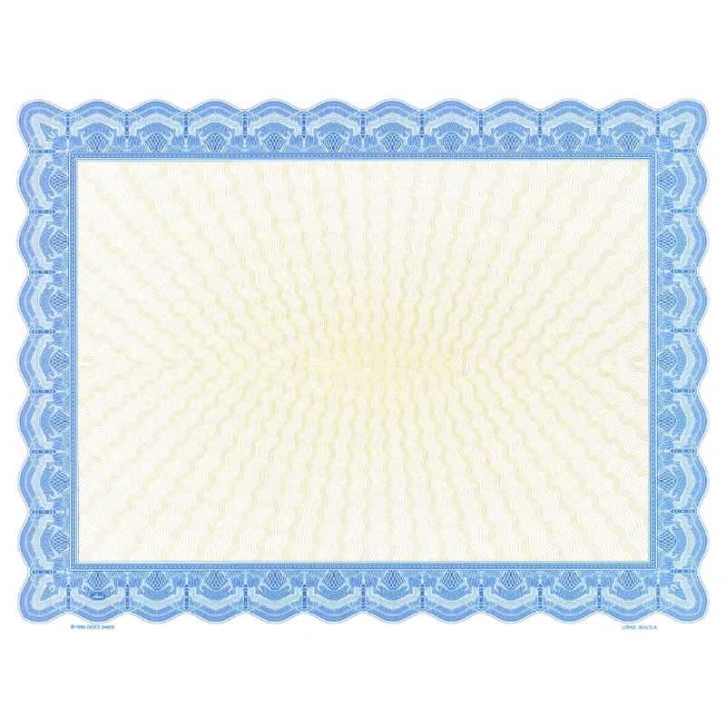 Goes 34625 Blank Certificate Paper, Corporate Stock Certificates, Size ...