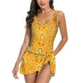 Womens Bikinis Plus Size Two Piece Conservative Swimsuits Printed High