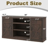 66" Farmhouse TV Stand for 65" 70" 75" TVs with Charging Station, 33 ...