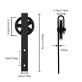 Antique Big Rollers Steel Sliding Barn Wood Door Hardware Kit, Closet ...
