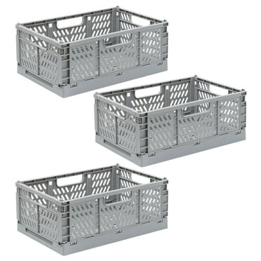 EZDO Small Collapsible Storage Crates 3 Pack - Walmart.com