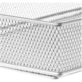 YBM Home Silver Mesh Drawer Organizer Tray, Metal Office Desk Storage ...