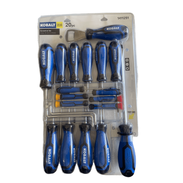 Kobalt Screwdrivers 20-Piece Plastic Handle Magnetic Screwdriver Set ...