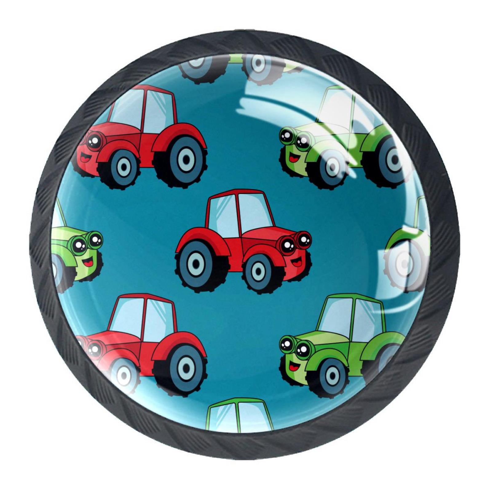 4 Pcs Red Grren Classic Car Knobs for Kitchen Cabinet Cupboard Dresser ...