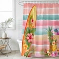 60x72 Inch Shower Curtains for Bathroom, Summer Surfboard Bath Curtain ...