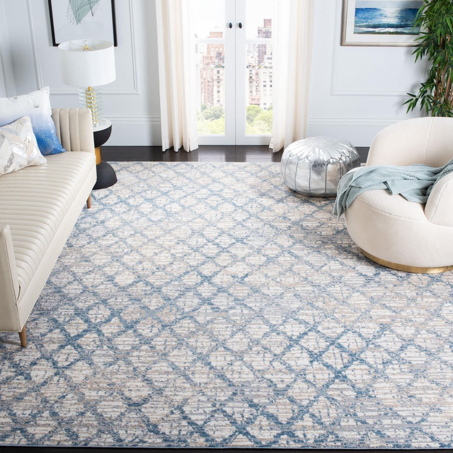 Click here for Safavieh Lagoon Cenric Distressed Trellis Area Rug... prices