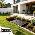 Brown Black Double-Sided Weeds Barrier Fabric Pres-Punched Planting ...
