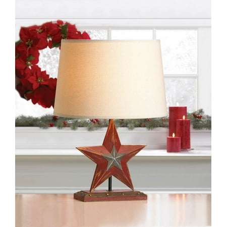 FARMHOUSE RED STAR TABLE LAMP - Walmart.com - Walmart.com