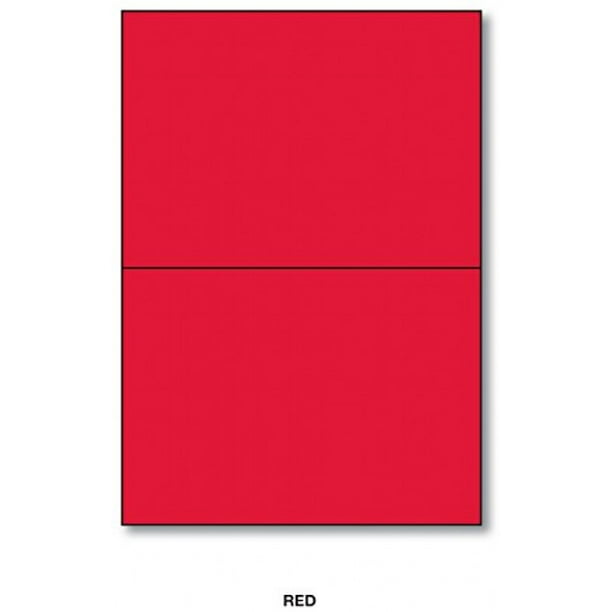 Valentine's Day - 5" X 7" Blank Bright Red Greeting Cards - Scored for ...