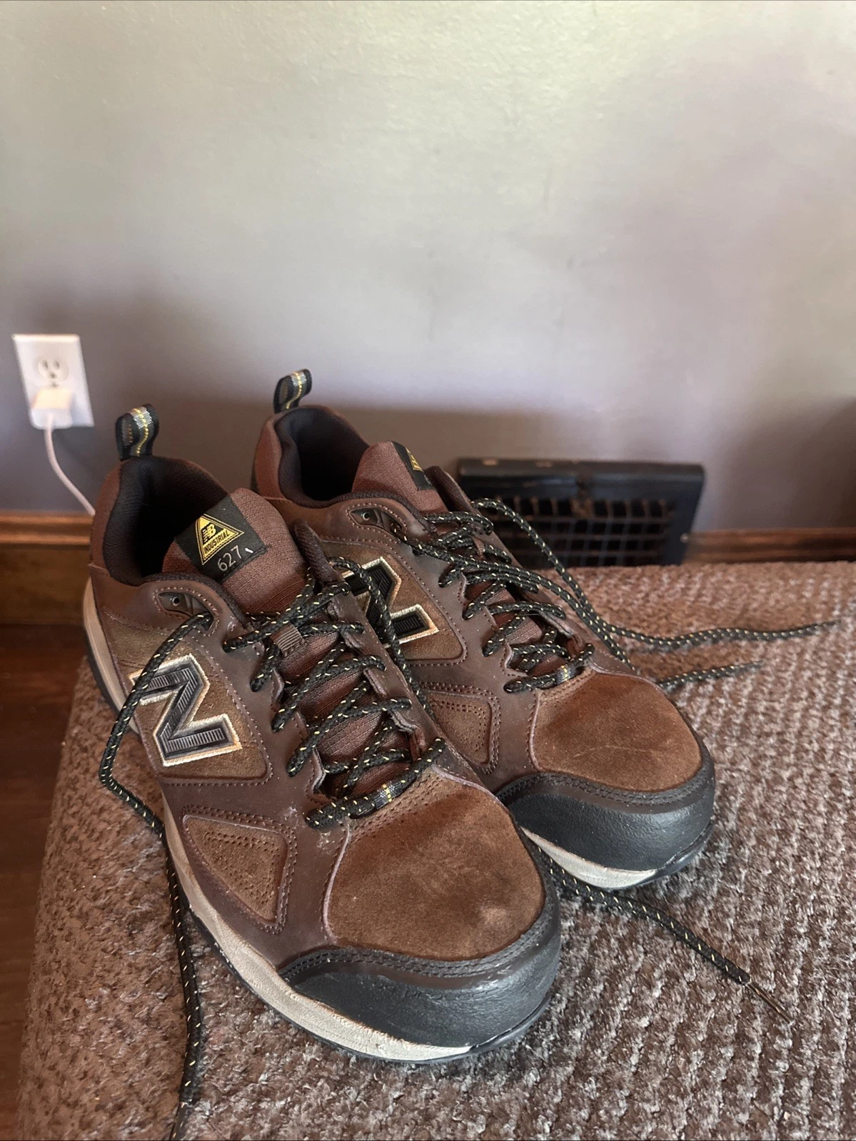 New Balance 627 Mens 11.5 Steel Toe Work E.S.D Industrial Shoes Slip ...