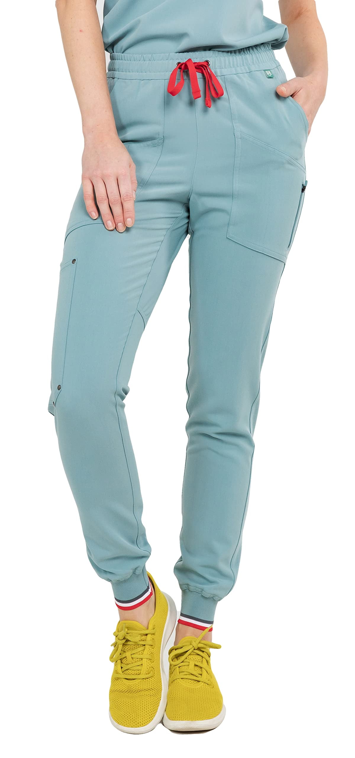 Mediclo Women's Medical Scrub Pants - Catalina 7 Pockets Elastic ...