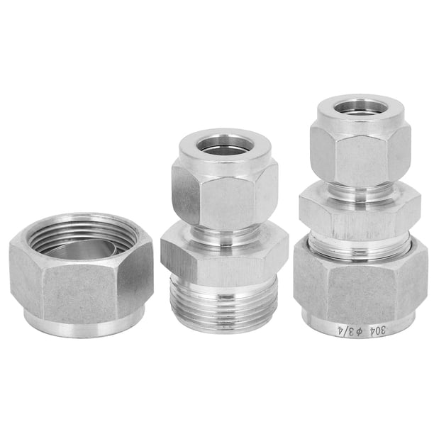 Quick-Screw Durable 2Pcs Straight Compression Tube Adapter, Compression ...