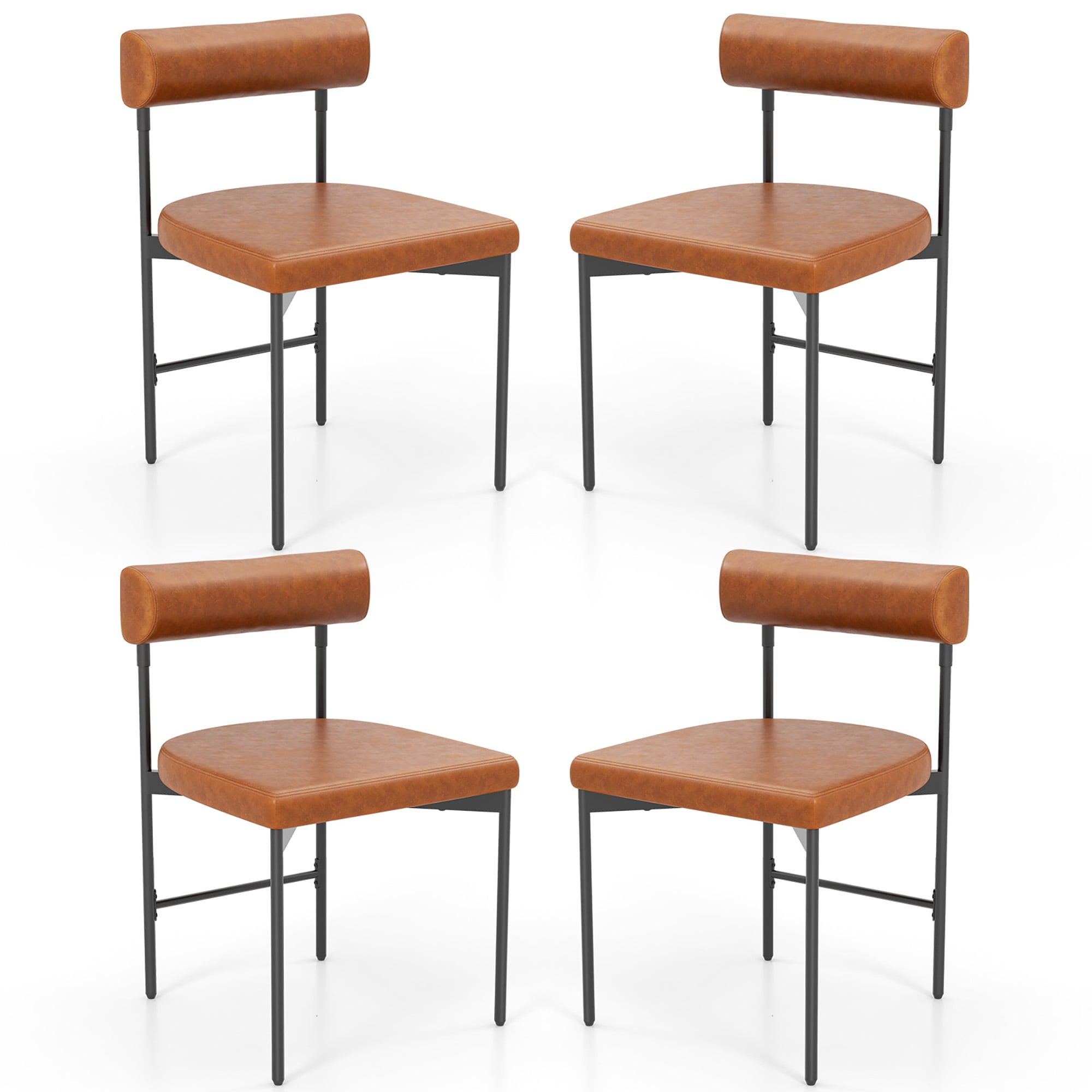 Click here for Gymax Dining Chair Set Of 4 Faux Leather Upholster... prices