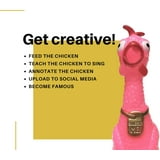 Animolds Tie-Dye Squeeze Me Rubber Chicken Toy | Screaming Rubber ...