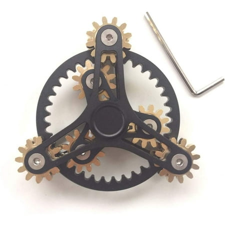 QUETO Metal Spinner Fidget Toy Prime, Steel Bearing for Copper Gear ...