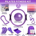 16-Piece Pilates Exercise Set – Bands, Ring & Yoga Ball for Home ...