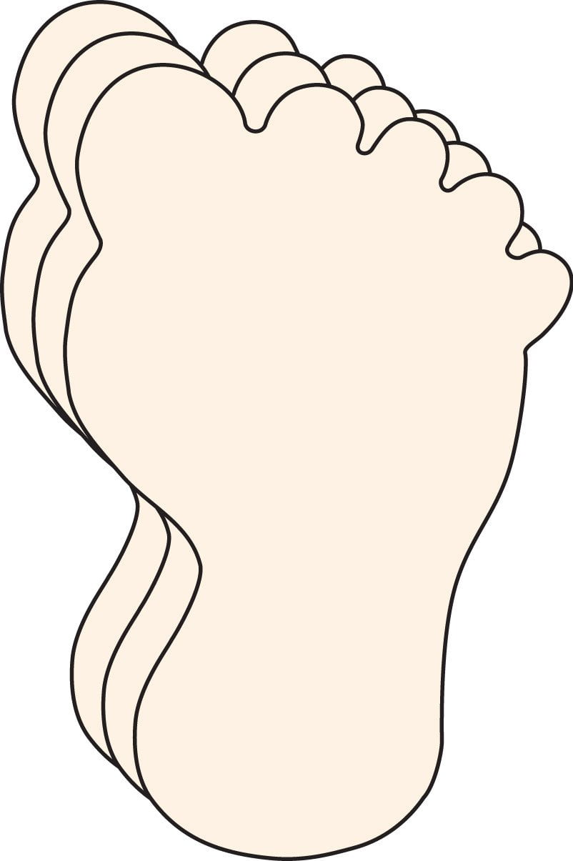 Large Single Color Creative Cut-Out - Foot - Walmart.com
