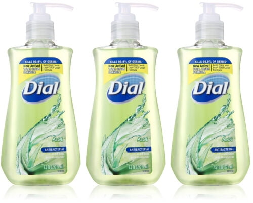 Dial Liquid Hand Soap, Aloe, 7.5 Fluid Ounces, Pack of 3 - Walmart.com