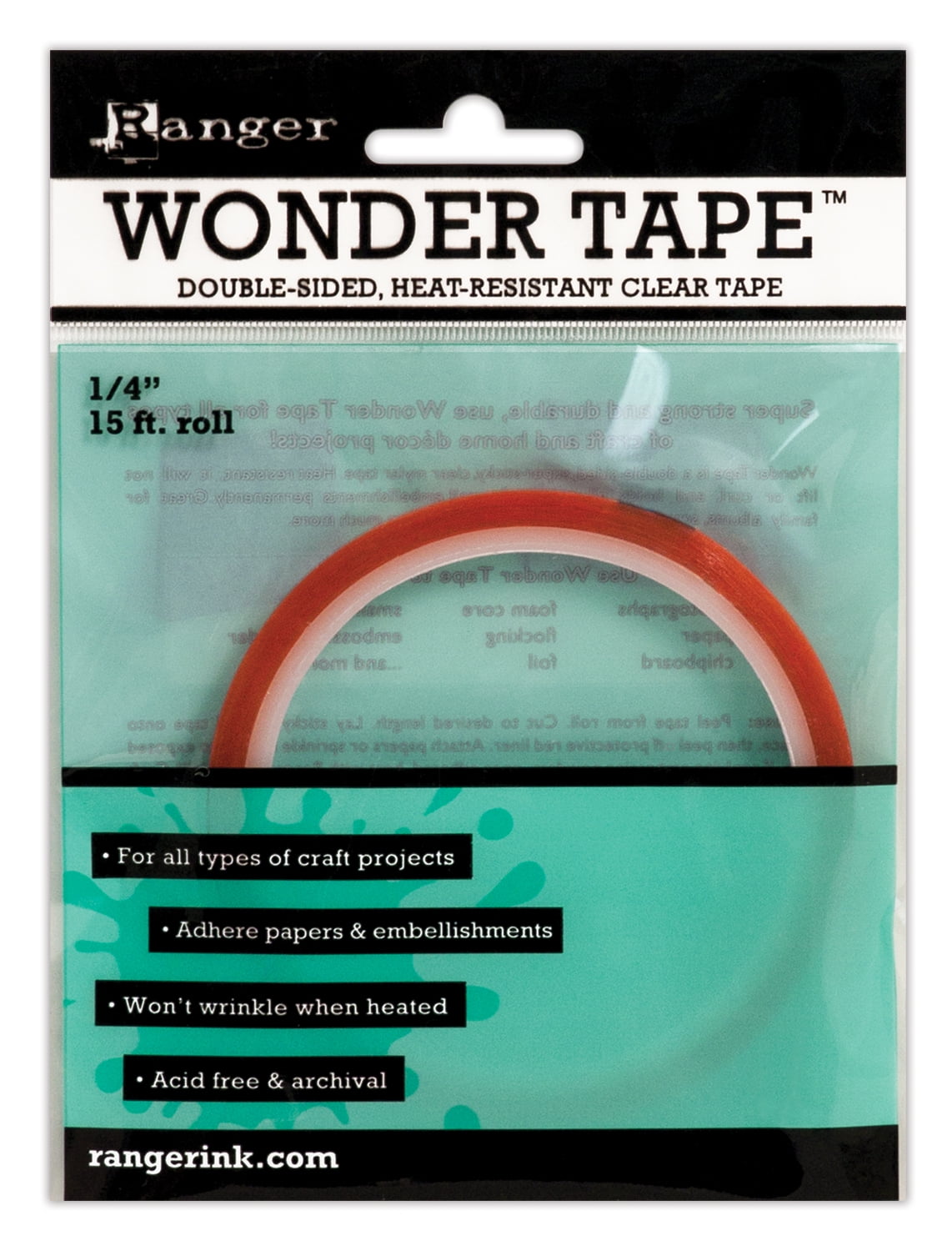 Ranger Wonder Tape .25"X15' - Walmart.com