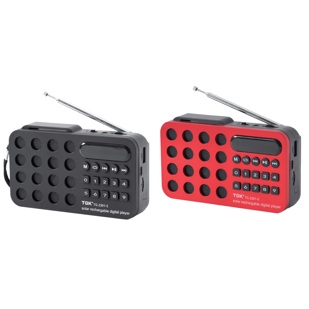 Mini Radio Portátil BT Altavoces Inalámbricos Carga Solar Receptor FM ...