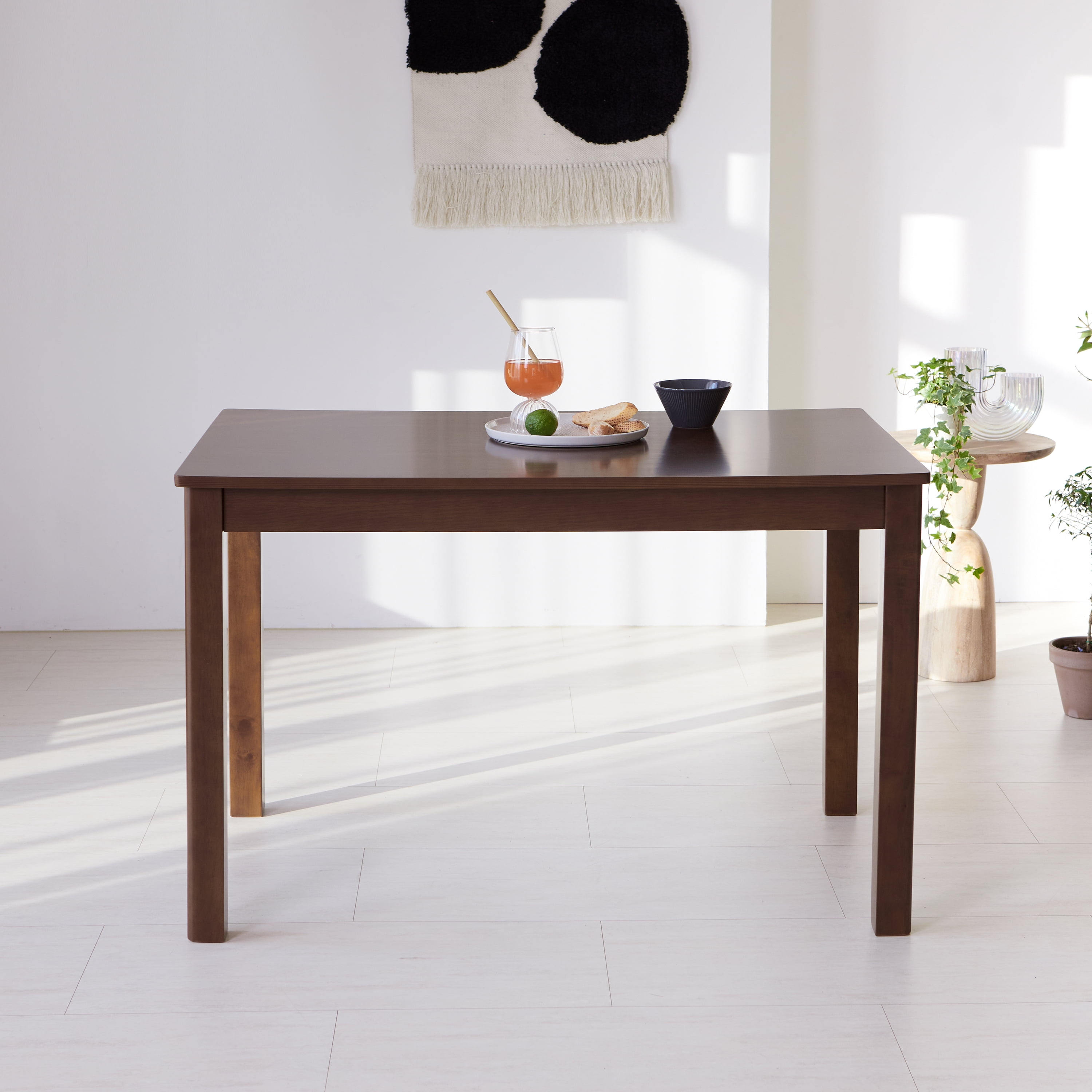 Livinia Cabin 45.3" Wooden Dining Table/Small Rectangular Modern ...