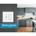 OVERSIZED 2 Gang Combo Metal Wall Plate - (1) Decorator / GFCI / Rocker ...