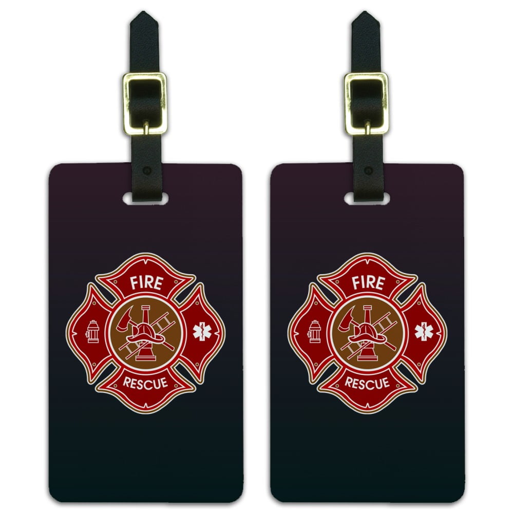 Graphics and More Firefighter Fire Rescue Maltese Cross Luggage ID Tags ...