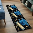 Area Rug 24×72in, Blue Graduation Cap Diploma Floor Carpet Living Room ...