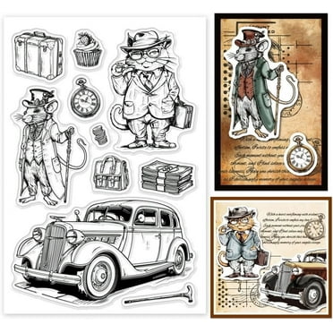 Flowers Moon Clear Stamps Black Cat Silicone Stamps Moon Background ...