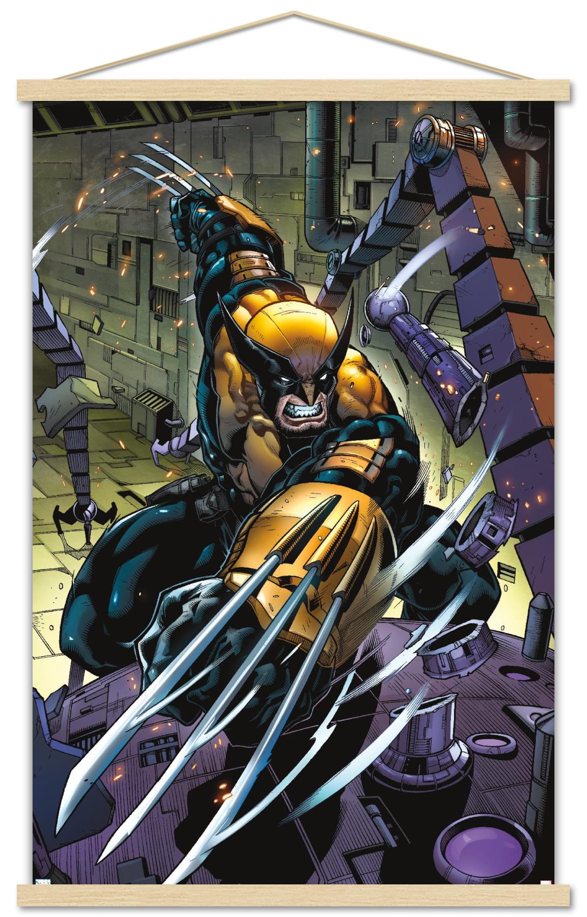 Marvel Comics - Wolverine - Wolverine #1 Wall Poster with Wooden ...