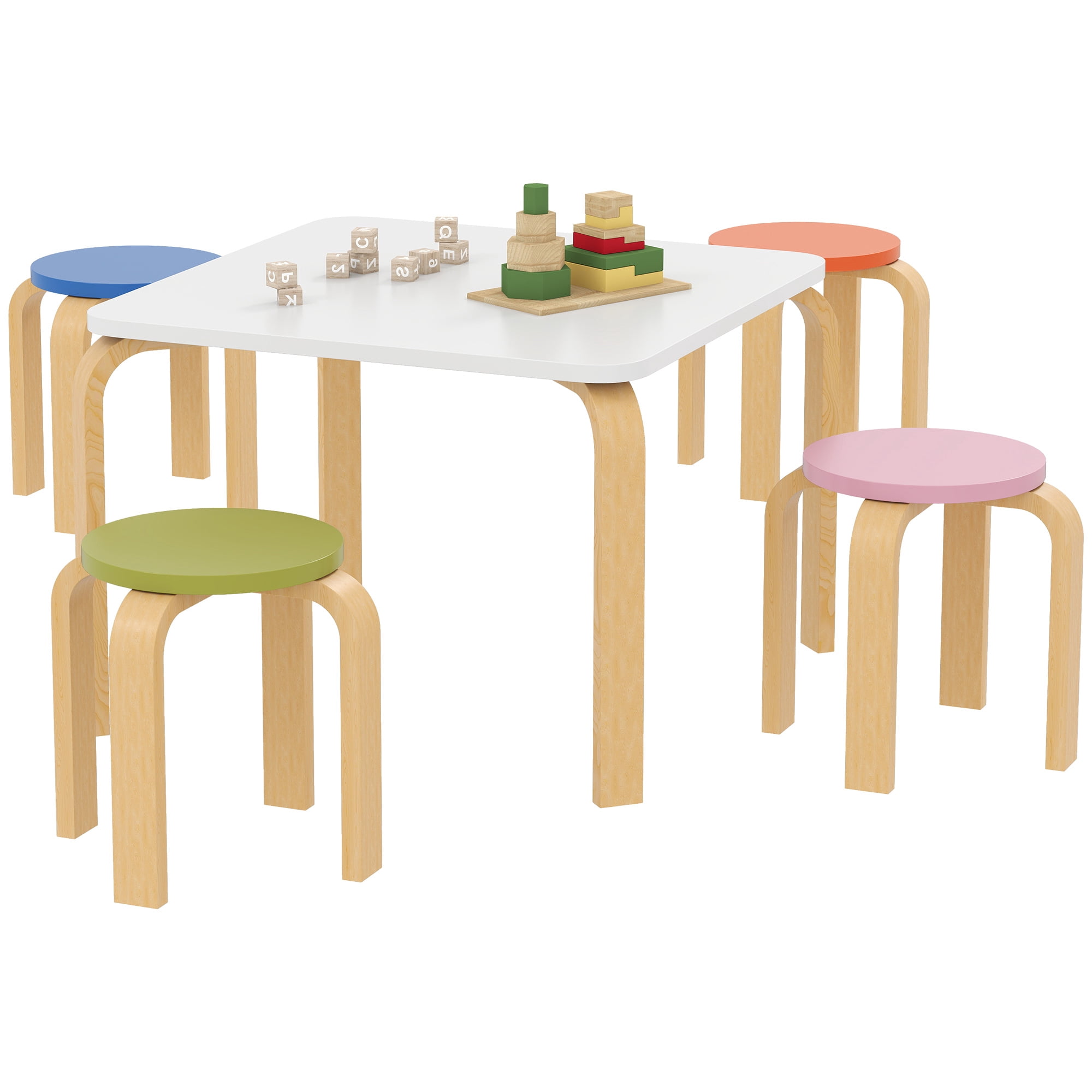 Click here for Qaba Kids Table And Chair Set  Kids Table And 4 Ch... prices