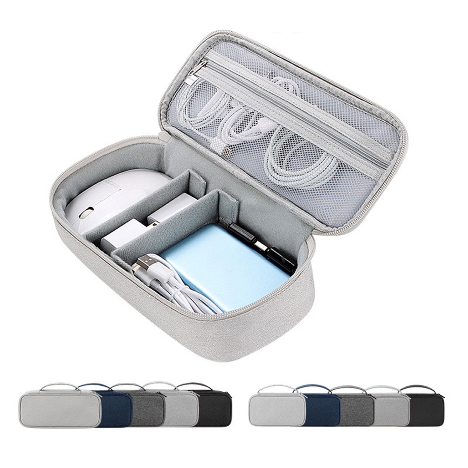 Waroomhosue Digital Storage Bag Zipper Closure Mesh Interlayer ...