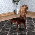 Wooden Side Chair with Claw Legs and Leatherette Seat, Brown, Set of ...