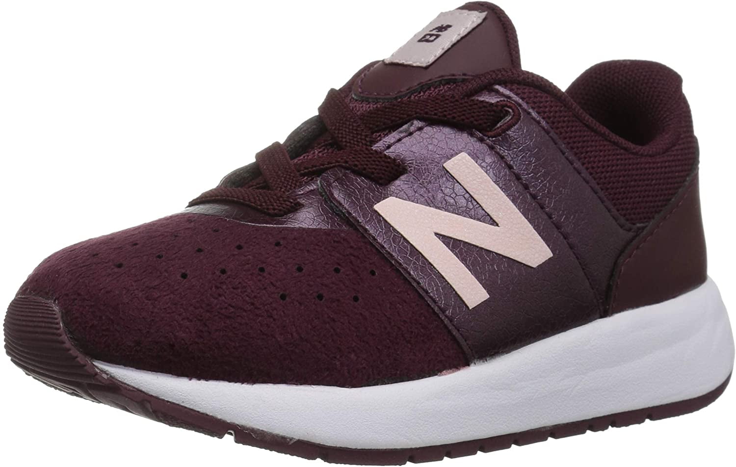 New Balance Girls' 24v1 Sneaker, Chocolate Cherry/Conch Shell, 10.5 M ...