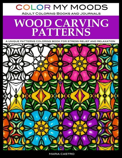 Adult Coloring Book: Wood Carving Patterns Coloring Book for Adults by ...