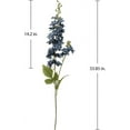3 Pcs Delphinium Blue Artificial Flowers Bouquet Garden Larkspur Plant ...