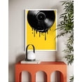 Affixzi Melting Vinyl Record Art Print, Yellow Pop Art Poster ...
