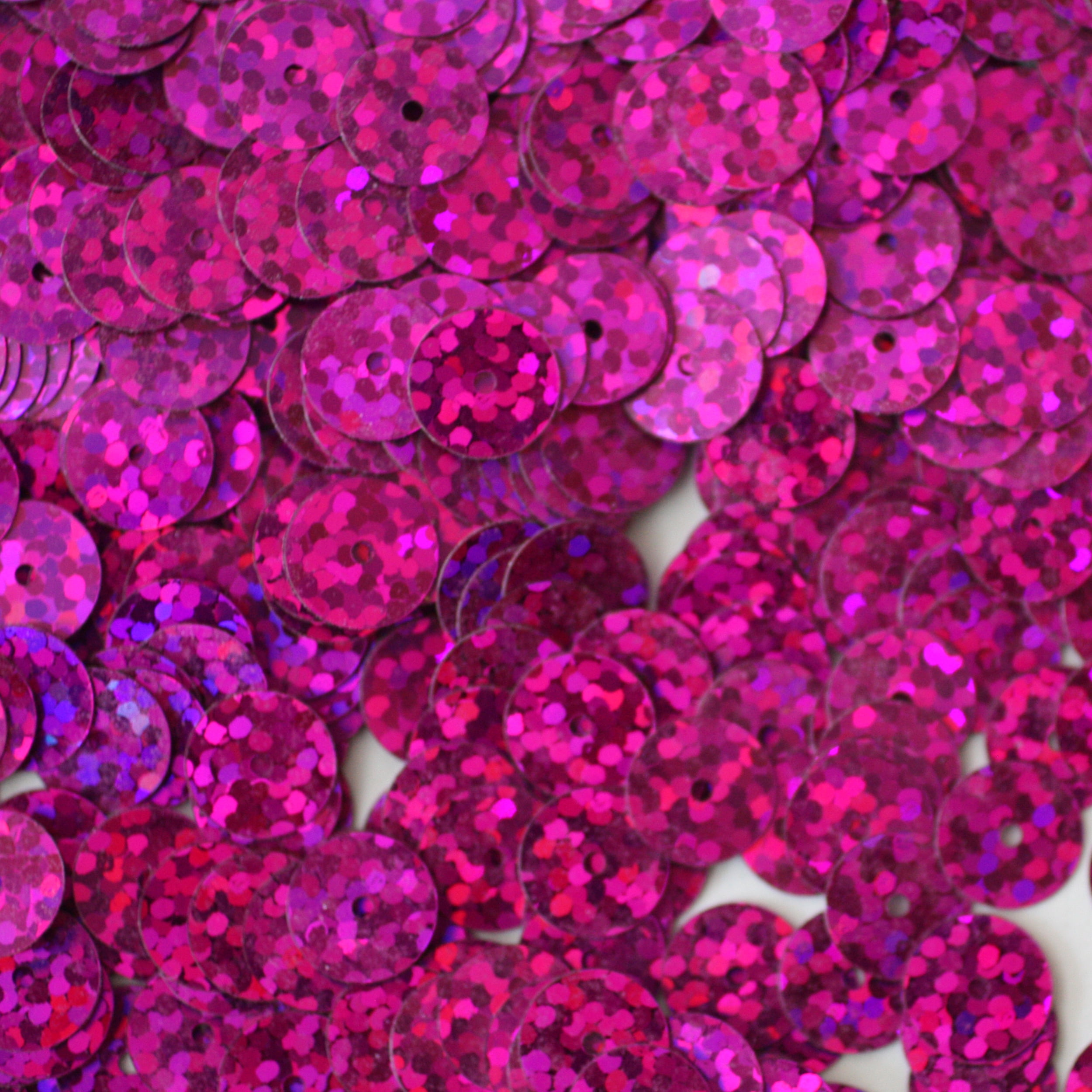 Fuchsia Pink Sequins 8mm Hologram Glitter Multi Reflective Metallic ...