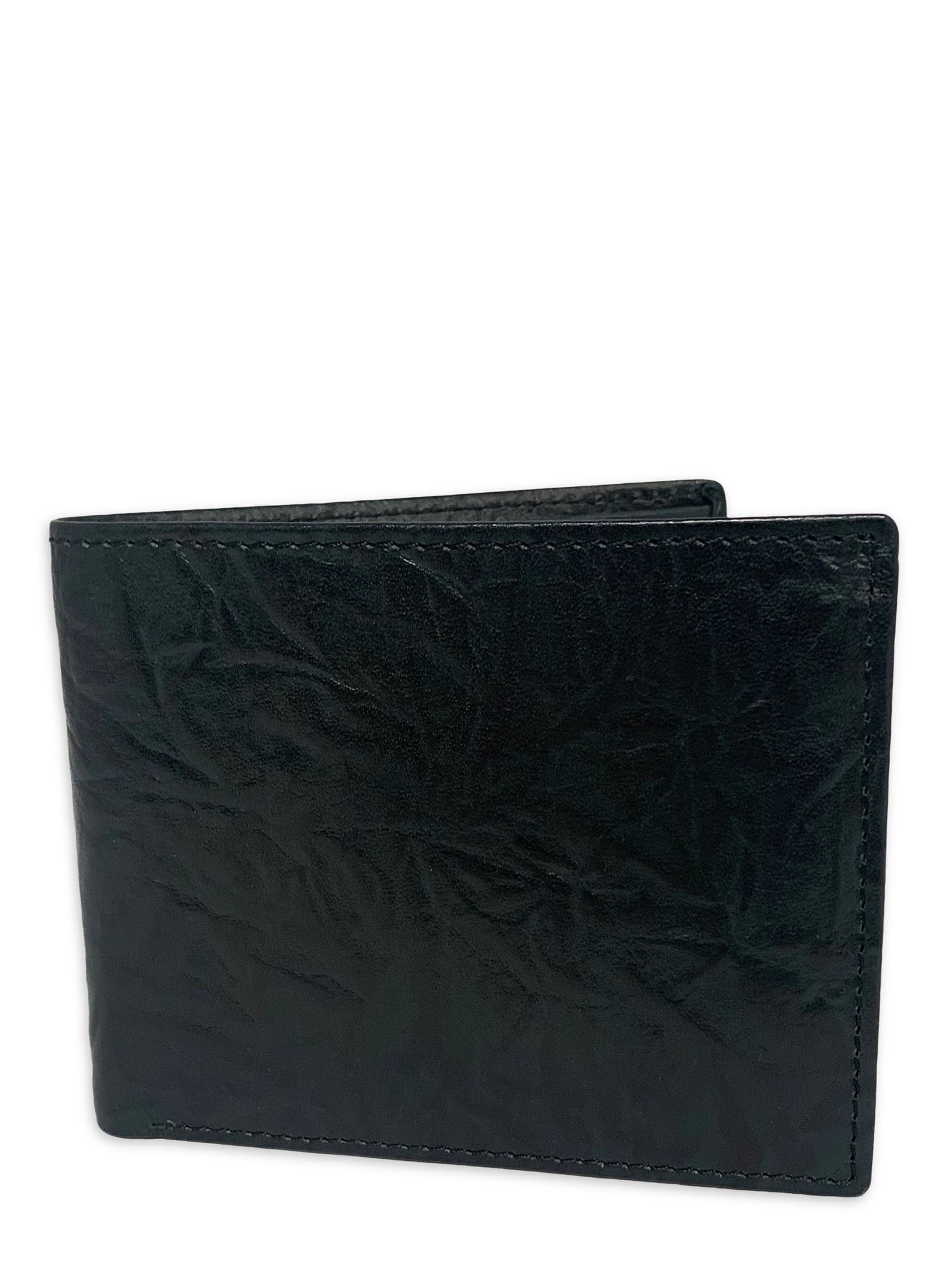George Men's Leather Bi-Fold Wallet with Card Case - Walmart.com