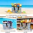 Blue Coastal Beach Bag for Women, Large Breathable Mesh Beach Tote Bag ...