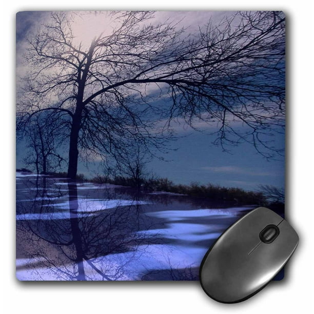3dRose Blue Tree 3d, Mouse Pad, 8 by 8 inches - Walmart.com