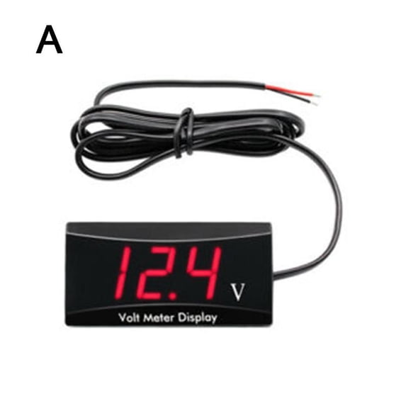 HARR 12V Car Digital Voltmeter Waterproof DC 12V Voltage Meter with LED ...