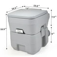 JAXPETY Portable Push-rod Toilet, 20L/5.28 Gallon Outdoor Commode with ...