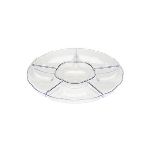 1 X Clear Plastic Compartment Serving Tray 12-inch - Walmart.com