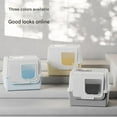 Fully Enclosed cats Litter Box with Floating Fleece Technology ...