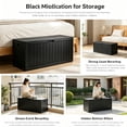 75 Gallon Outdoor Waterproof Storage Box with Flip-Top Lid, Heavy-Duty ...